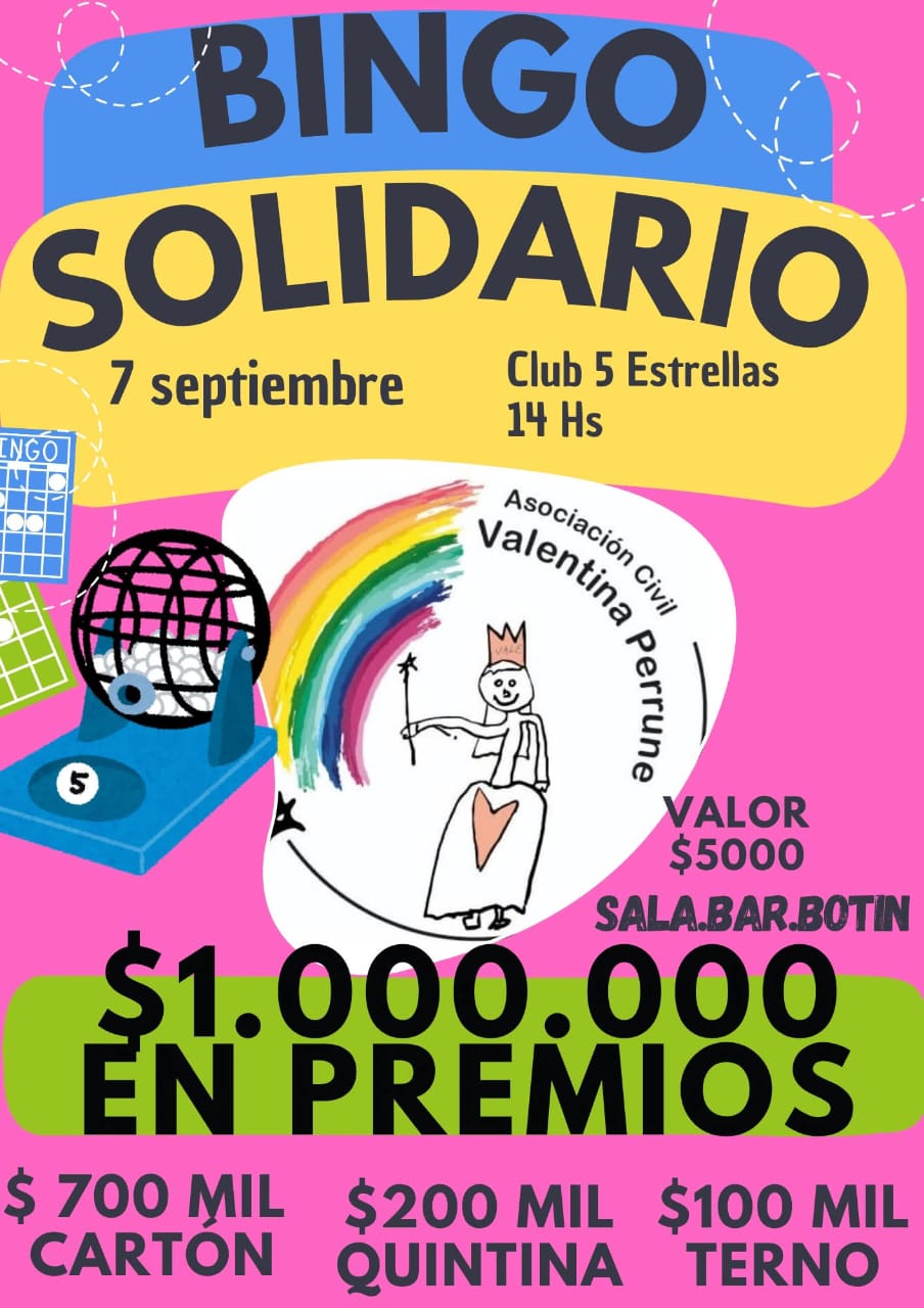 Bingo solidario de la Asociación "Valentina Perrune"